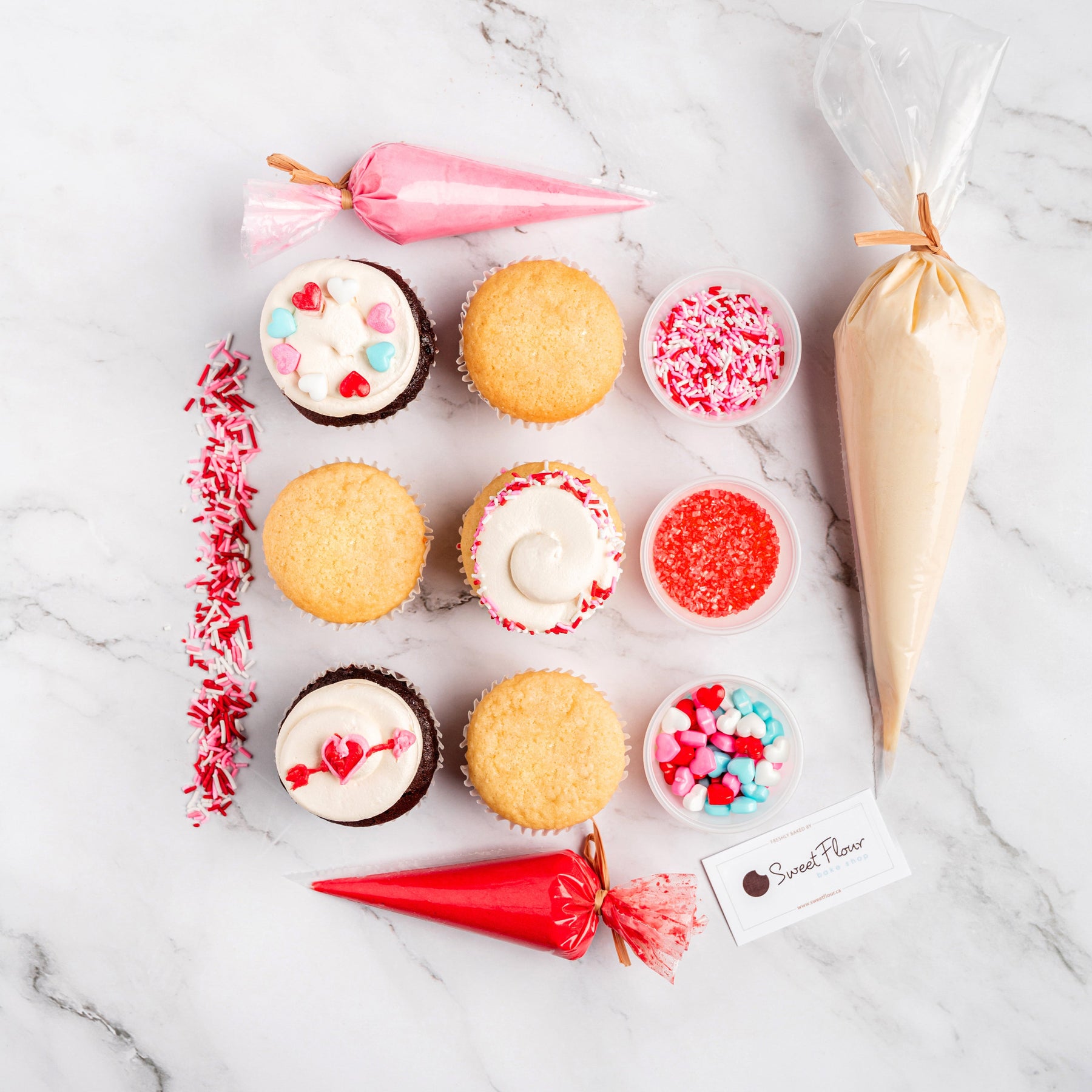 Valentine's Day DIY Cupcake Decorating Kits – Sweet Flour Bake Shop