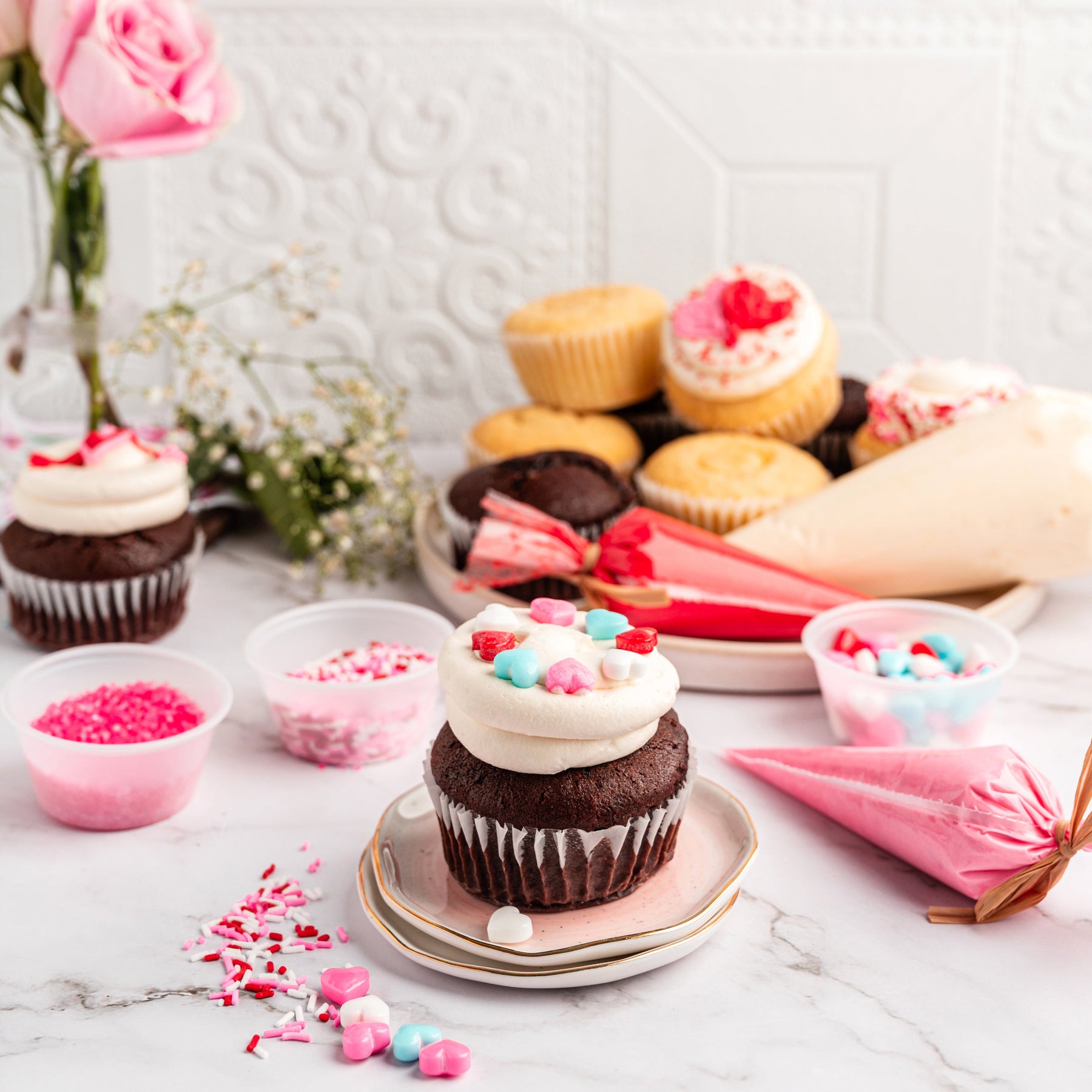 Valentine's Day DIY Cupcake Decorating Kits – Sweet Flour Bake Shop